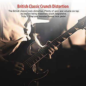 JOYO Distortion Pedal Crunch Distortion of British Classic Rock Distortion Effect for Electric Guitar - True Bypass (JF-03)