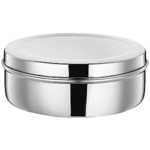 ARTISENIA Mother's Day Gifts Stainless Steel Spice Container Masala Box 7 Containers and 2 Small Spoon Masala Box Indian Masala Dabba With Size 9 X 9 Inches