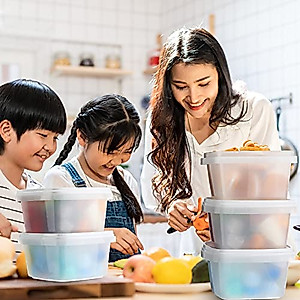 20 Pack 24 Oz Freezer Containers for Food Airtight Food Storage Containers Reusable Plastic Containers with Lids for Food Prep Lunch Fruit Soup Meal Storage, Dishwasher Safe