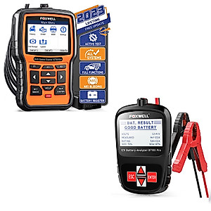 FOXWELL NT510 Elite Fit for BMW OBD2 Scanner + FOXWELL BT100 Battery Tester for 12V Car Batteries