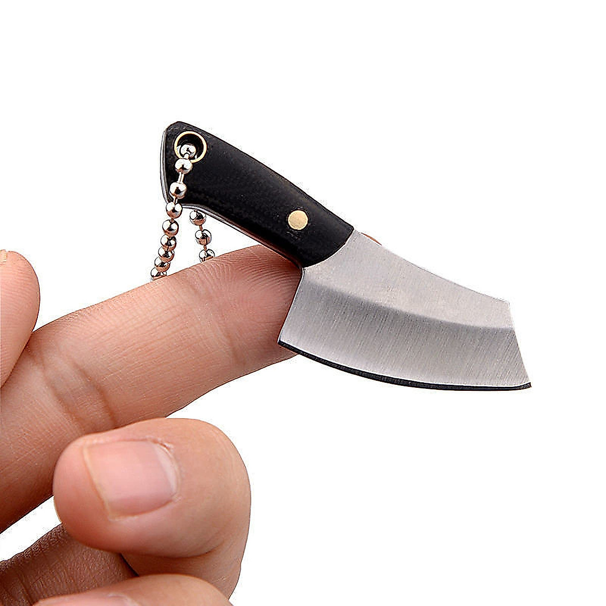 Woonsoon Multi-function Bottle Opener Mini Pocket Knife with Case, Portable Handmade Men's Novelty Keychain Outdoor Utility Camping Rescue Tools,Pack of 2