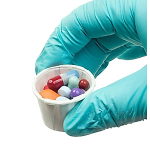 Vakly Disposable Paper Souffle Medicine Cups 3/4 oz [Pack of 500] – (0.75 Ounce) Small Cups for Medication Distribution, Pills, Tasting, Condiments, Food and Dessert Serving