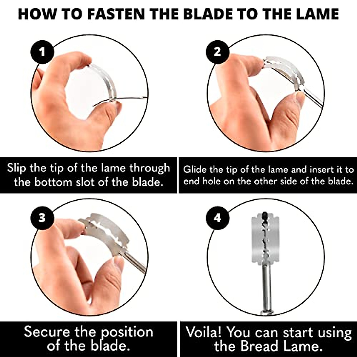 Orblue Bread Lame Dough Scoring Tool for Artisan Bread, Razor and Lame Bread Tool with 12 Blades Included