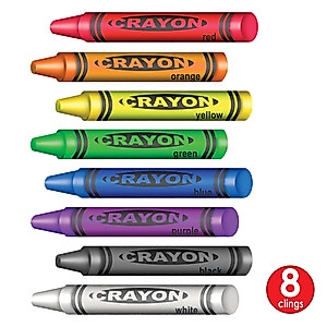 Beistle 54440 8-Piece Crayon Set Wall Clings-1 Sheet, 8 Count (Pack of 1), Multicolored