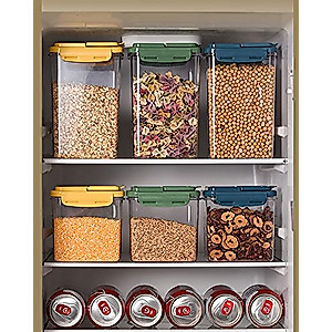 JIOLLY Airtight Food Storage Containers Set [12 Piece] - Kitchen with Lids for Flour, Sugar and Cereal,BPA-Free Plastic Dry Canisters Pantry Organization , Includes Labels, Marker