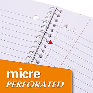 KAISA 1 Subject Notebook Spiral Notebooks, College Ruled 70 Sheet 10.5x8 Recycled Paper Notebooks For School Students Office, 6Pads,S07001C-R