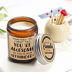 Lavender Scented Candles - Inspirational Gifts for Women - Best Friend,Friendship Gifts,Graduation Gifts-Funny Mothers Day,Birthday Gifts for Female,Mom,Wife,Girlfriend,Daughter,Sister,Coworker, Her