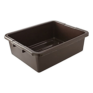 Rubbermaid Commercial Products FG335192BRN Food Service Bus/Utility Tote Box, 7 1/8 gal, Brown