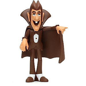 Jada 1959 Cadillac Coupe DeVille Brown and White with Graphics and Count Chocula Diecast Figurine Hollywood Rides Series 1/24 Diecast Model Car