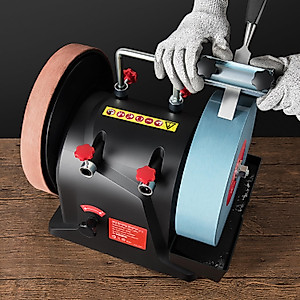 Excited Work 8 inch Two-Direction Water Cooled Wet/Dry Sharpening System 120RPM for Household Knives and Woodworking Tools 8ft