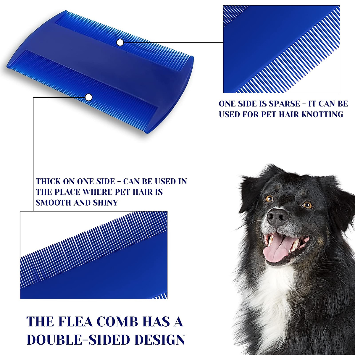 BLMHTWO 12 Pieces Flea Comb, Dog Flea Comb Flea Comb for Cat with Double-side Design Multi-colored PP Materials Sturdy Reusable Lightweight Flexible Lice Comb for Kitten Puppies
