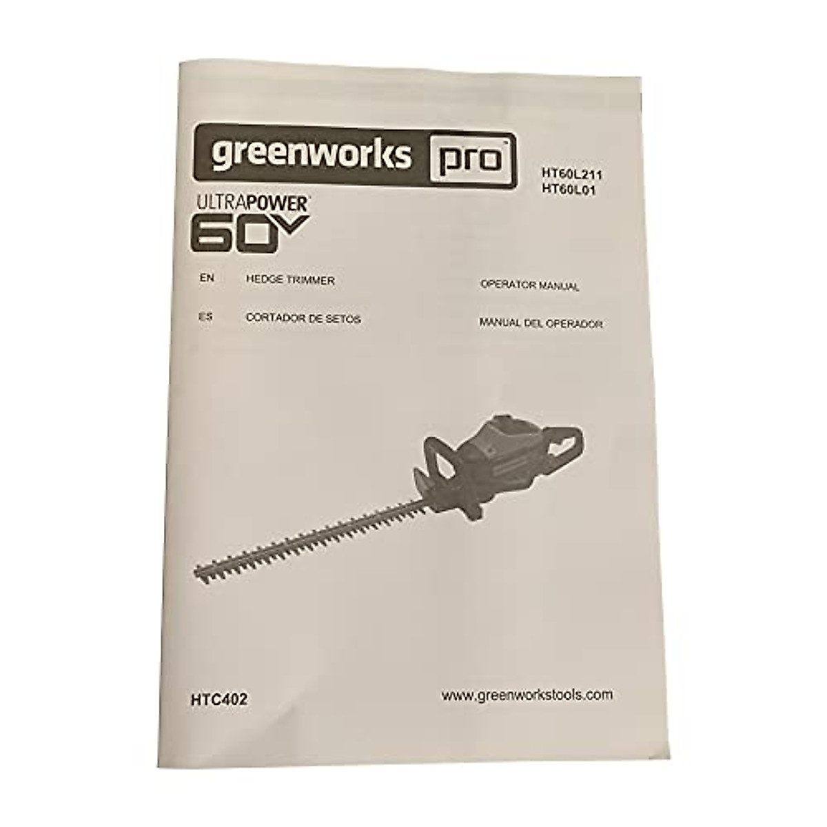 Greenwork Pro 60-Volt Max 26-in Dual Cordless Electric Hedge Trimmer (Bare Tool Only, Battery and Charger Not Included)