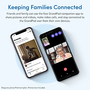 GrandPad Senior Tablet with Phone Capabilities, 4G LTE, Wireless Charger, Stylus, - 1 Month Premium Service Plan Included, Purchase a Plan at Activation