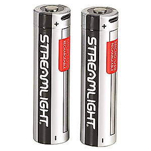 Streamlight 22104 SL-B26 USB Rechargeable Lithium Ion Battery 3.7V 2600mAh X Series Dual Fuel Flashlights, 2-Pack