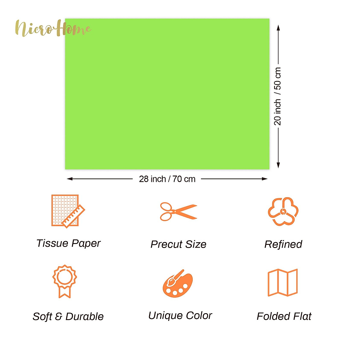 NICROHOME 24 Sheets Halloween Wrapping Paper in 4 Colors, 20 x 28Inch Dark Tissue Paper for Gift Bags, Box Wrapping, Wrapped Small Gifts, DIY Craft