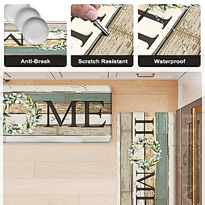 KIMODE Kitchen Mats 2PCS,Cushioned Anti Fatigue Farmhouse Kitchen Rugs and Mats,Non Skid Waterproof Kitchen Mats for Floor,Comfort Foam Standing Desk Mat for Home,Office,Sink,Laundry