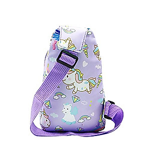 ANKOMINA Small Sling Bag Unicorn Dinosaur Shoulder Chest Crossbody Backpack Daypack for Outdoor,Travel,Hiking