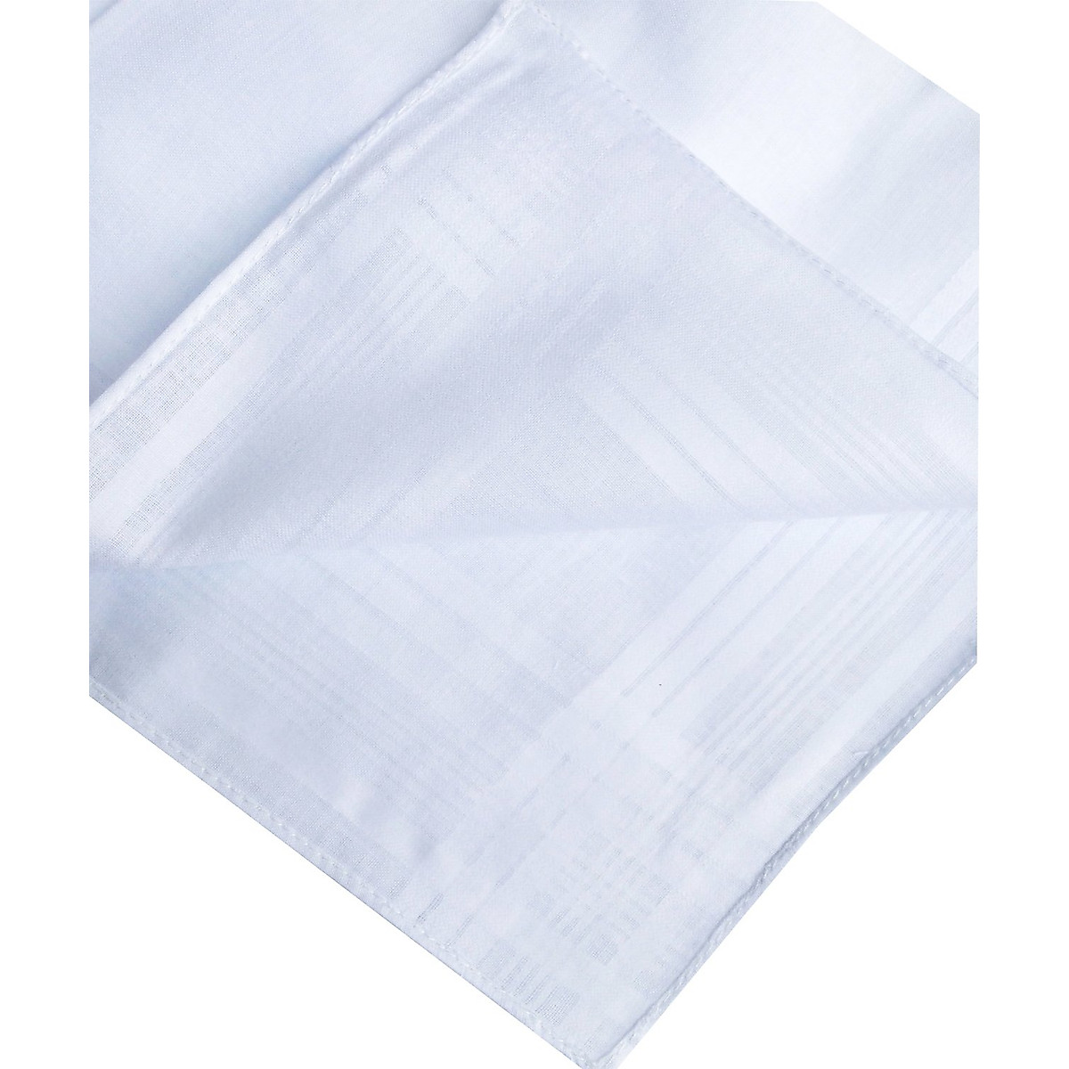 LACS Men's Solid White Cotton Handkerchiefs Pack