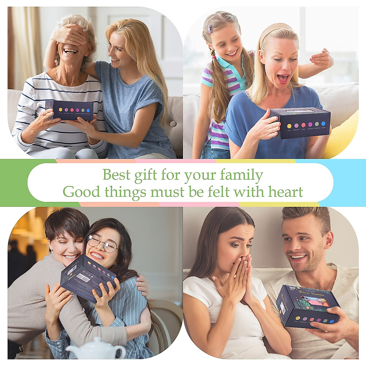 Shower Steamers Aromatherapy, 30PCS Natural Organic Shower Bombs with Essential Oils for Home Spa, Birthday Christmas Gift Basket for Women/Men