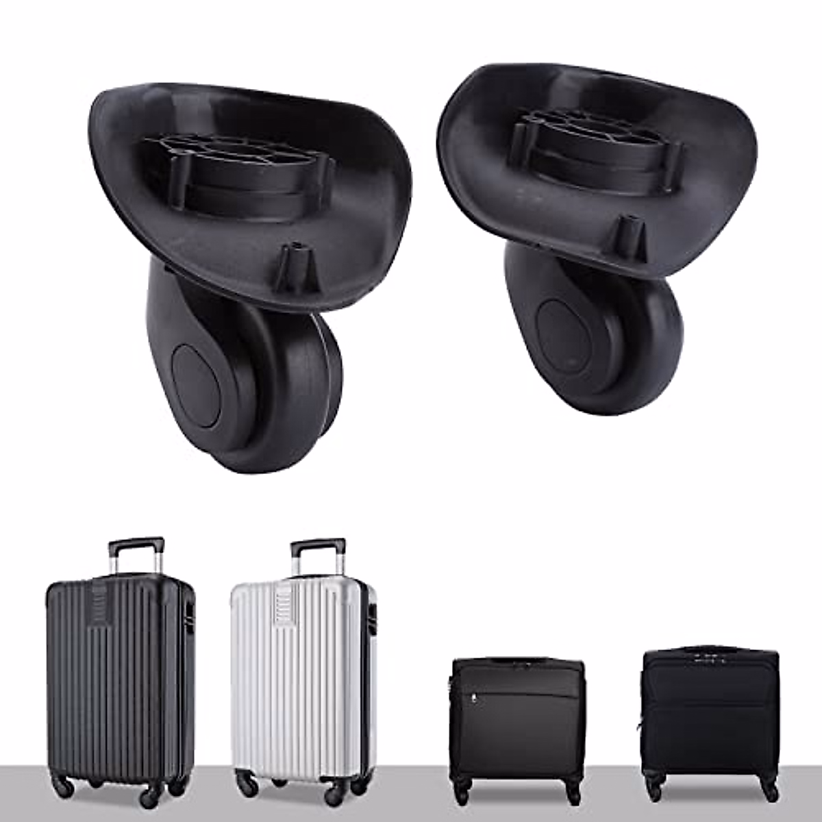 Suitcase Luggage Wheels, 2pcs Universal Suitcase Replacement Wheel for Travel Case Luggage Wheels Replacement Samsonite Wheels Replacement