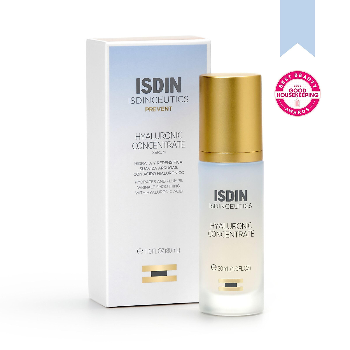 Isdinceutics Hyaluronic Concentrate, Lightweight Face Serum with Hyaluronic Acid, 1.0 FL OZ