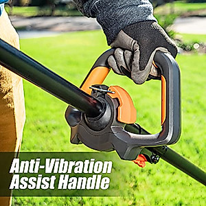 LawnMaster NPTGSP2617A No-Pull Gas Grass Trimmer with Electric Start 26cc 2 Cycle 17-Inch