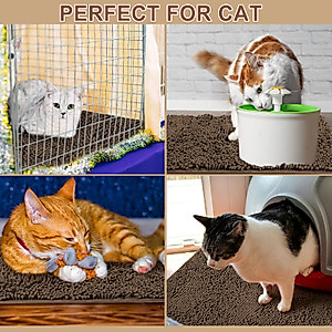 Chumia 3 Packs Guinea Pig Cage Liners Bedding Winter Warm Critter Nation Cage Liner for Rabbit Small Animals Cage Absorbent Pee Pad Supplies Bed Mat (Brown,16 x 24 Inch)