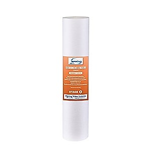 iSpring FP15 5 Micron 10"x2.5" Universal Sediment Filter Cartridges, 15,000-Gallon, Multi-Layer, 10" x 2.5", White