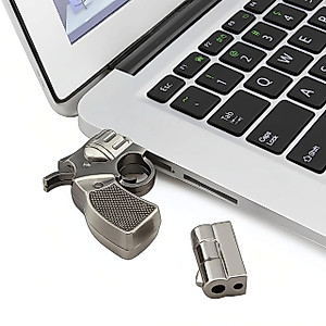 WooTeck 64GB Metal Revolver Gun Novelty USB Flash Drive(Livid)