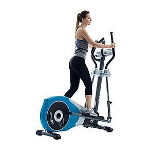 GOELLIPTICAL V-450T Standard Stride 17” Programmable Elliptical Exercise Cross Trainer with Adjustable Arms and Pedals and HRC Control for Cardio Fitness Strength Conditioning Workout at Home or Gym