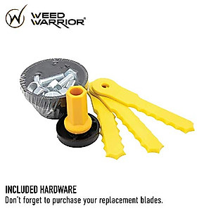 Weed Warrior Push-N-Load 3-Blade Trimmer Head Accessory, Universal Fit