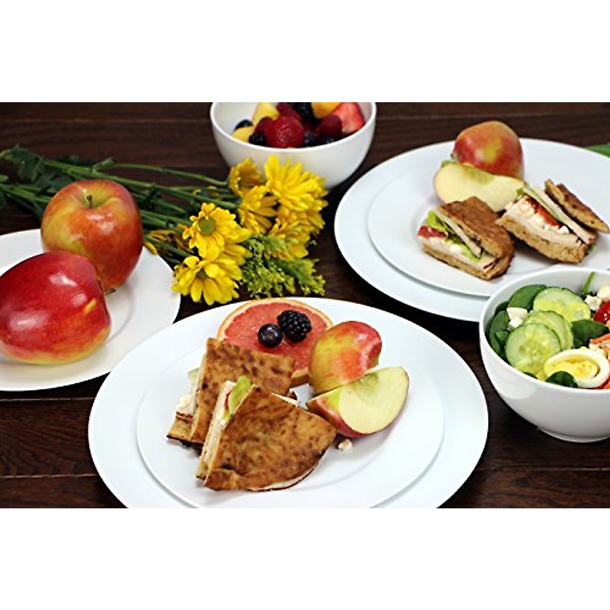 Calypso Basics by Reston Lloyd Melamine Salad Plate, Set of 6, White,72300SET
