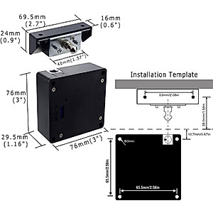 RFID Electronic Cabinet Lock, Smart NFC Drawer Locks, Hidden Card Lock for Wooden Cabinet Cupboard Drawer Furniture