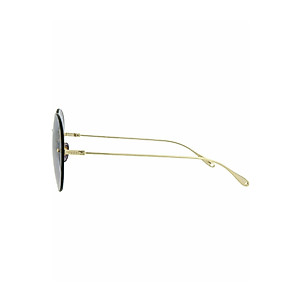 Gucci Round/Oval Sunglasses Gold Gold Violet Luxury Eyewear Made In Japan Metal Frame Designer Fashion for Everyday Luxury