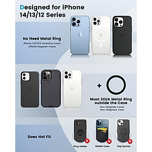 APPS2Car for MagSafe Car Charger Mount, 15W Wireless Car Charger Magnetic Car Phone Holder Mount Charger Dashboard Windshield Vent for iPhone 15/14/13/12 Series, Fast Charging, 17 Strong Magnets