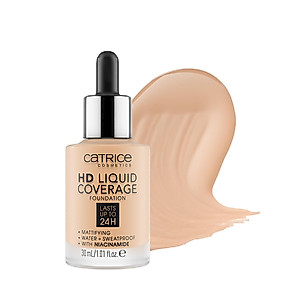 Catrice | HD Foundation 08 & Prime & Fine Dewy Glow Spray Bundle | Full Coverage Makeup | Vegan & Cruelty Free