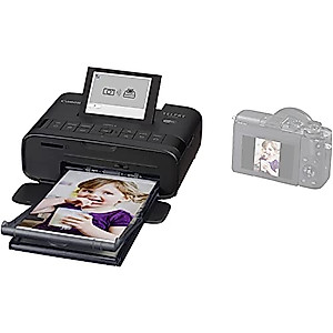 Canon SELPHY CP1300 Desktop or Portable Inkjet Laser Wireless Compact (4x6 Label) Photo Printer (Black) Canon KP-108IN Color Ink Paper Set | Includes USB Printer Cable Gentle Cleaning Cloth