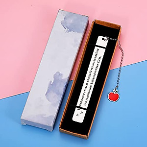 Teacher Appreciation Gifts Bookmark for Women Men Teacher Day Thank You Birthday Christmas Graduation Valentines Day Gifts Spanish Preschool Daycare Special Education Tutor Professor Retirement Charm