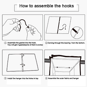 Dearjana 4 Tier Handbag Purse Organizer with Dustproof Cover, Foldable Hanging Closet Wardrobe Storage Shelves Closet Storage System for Living Room Bedroom Home Use, Brown