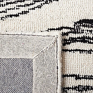 Safavieh Metro Collection 5' x 8' BlackIvory MET995Z Handmade Premium Wool Living Room Dining Bedroom Area Rug