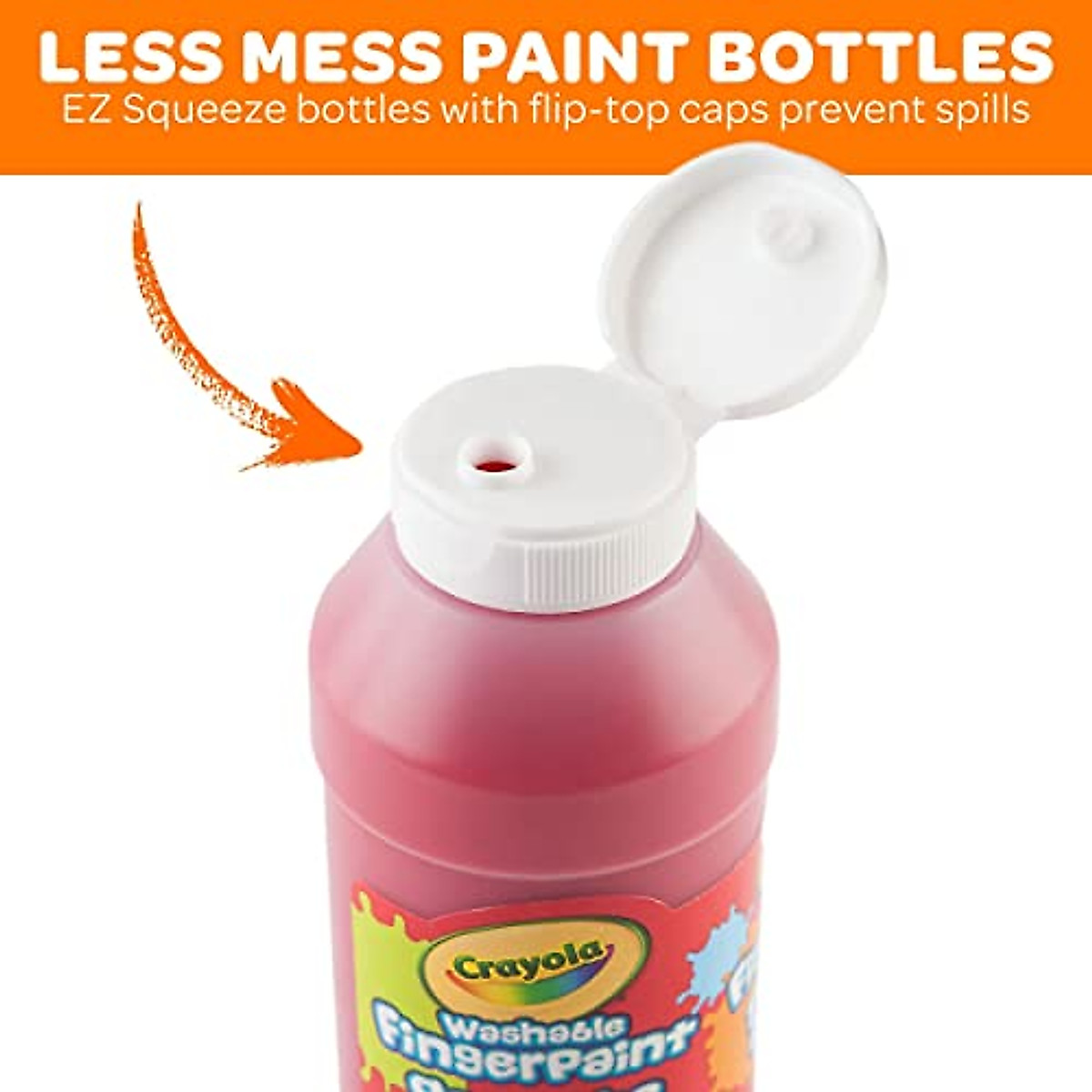 Crayola Washable Finger Paints (6 Count) Toddler Paint Supplies, Kids Paint Set, Ages 4, 5, 6, 7 [Amazon Exclusive]