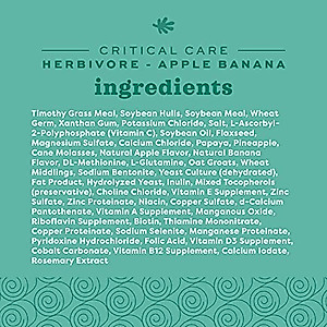 Oxbow Animal Health Critical Care, Herbivore, Apple-Banana Flavor, 454 Gram Bag, 1-lbs (70105)