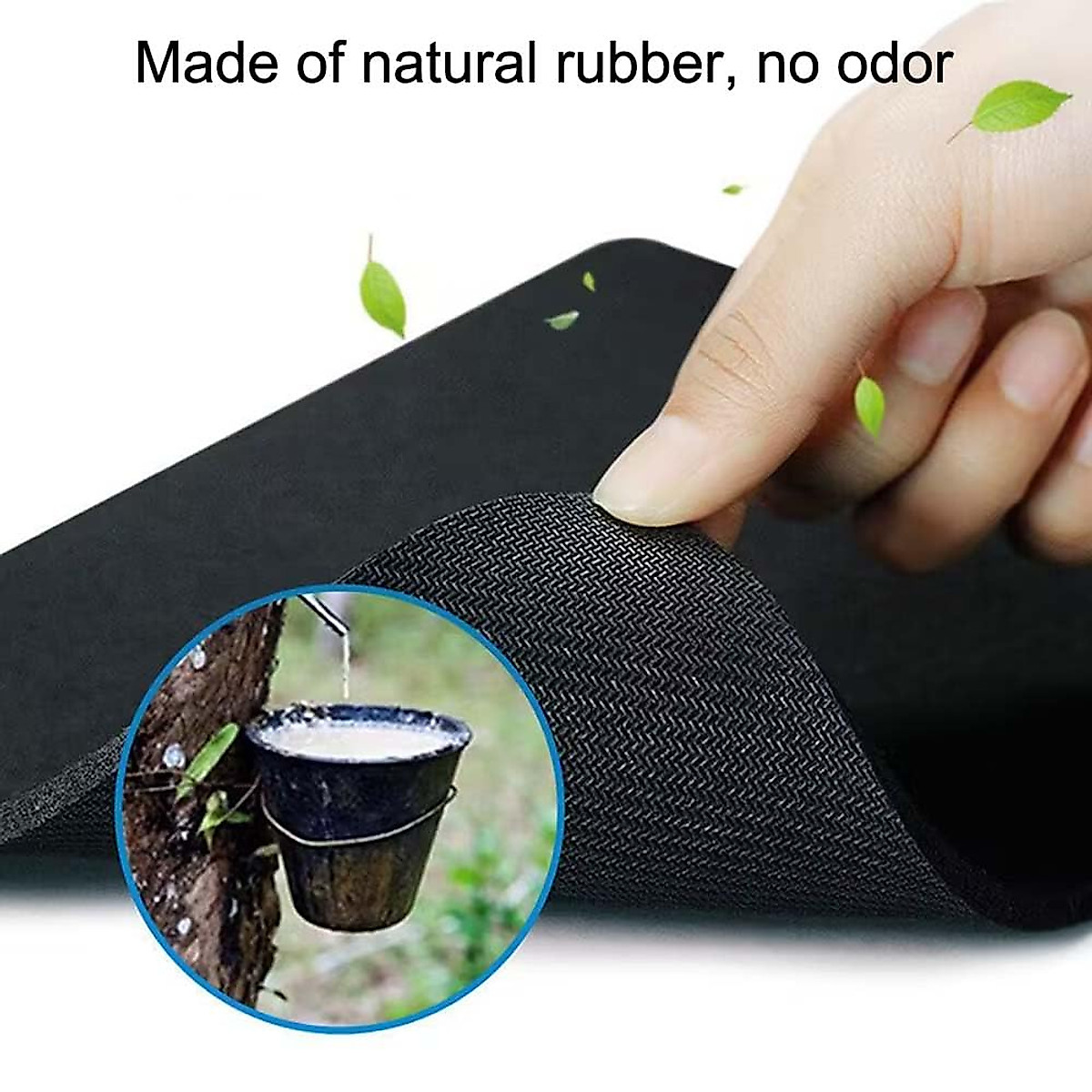 Mouse Pad with Stitched Edge, Comfortable Mouse Pads with Non-Slip Rubber Base, Durable and Washable Mousepads for Computers Laptop Mouse,8.6x7x0.06inch,Classic Black (2 Pack)