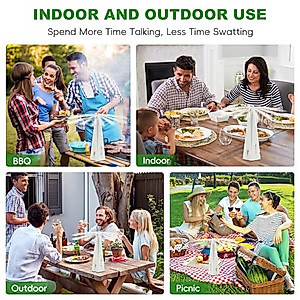 Fly Fans for Tables Fly Repellent for Outdoor Bug Fan Fly Repellent USB Charging Fan and Bugs Fly for Indoor Fly Insect Traps Fan Keep Flies and Bugs Zap Perfor Table Patio Fly Fans Deterrent (White)