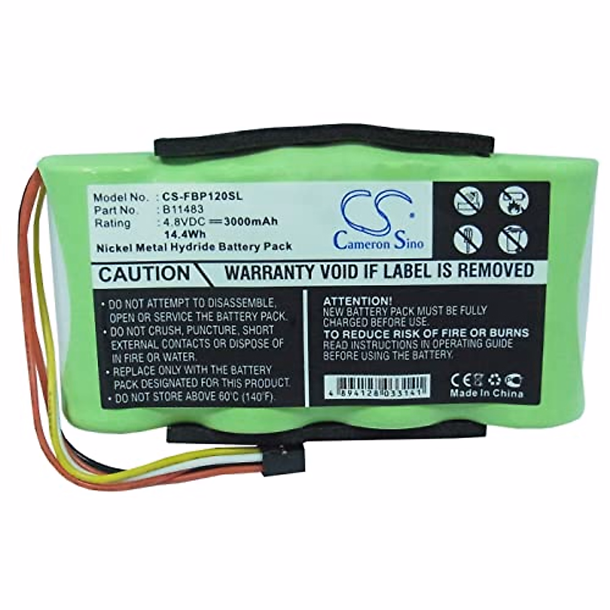 VINTRONS 3000mAh Replacement Battery for FLUKE Fluke 123 (Firmware Below V2.0), Fluke 123S (Firmware be