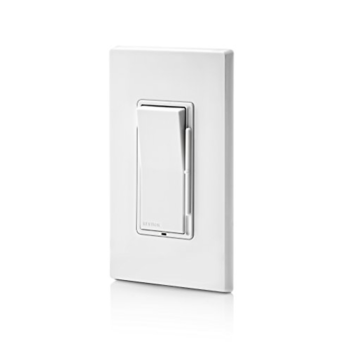 Leviton DSL06-1LZ Decora Universal Rocker Slide Dimmer 300-Watt LED and CFL/600-Watt Incandescent, 1-Pack, White/Ivory/Light Almond