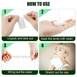 Fancyou Large Compressed Towels, Individually Wrapped Disposable Face Towel,Thicken Magic Mini Towel Portable Cotton Coin Tissue for Travel,Camping,Hiking,Sport,Home,Outdoor Activities(50 Count)