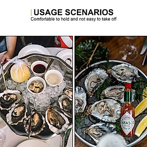 Hemoton Scallop Knife Seafood Opener Stainless Steel Oyster Knives T- Shape Shellfish Opener Tool Oyster Opener Oyster Shucking Tool for Oyster Shellfish Seafoods Seafood Peeler Scallop Opener