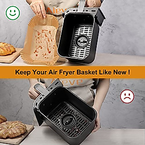 AIEVE Air Fryer Paper Accessories for Dual Basket Air Fryer, 100Pcs Non-Stick Air Fryer Liners Disposable Compatible with Ninja 2-Basket Air Fryer, Instant Vortex Plus XL 8-quart Dual Basket Air Fryer