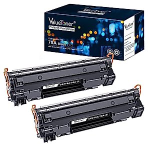 Valuetoner Compatible Toner Cartridge Replacement for HP 78A CE278A for Pro M1536dnf, P1606, P1606dn, P1566, P1560, M1536 MFP Printer ( Black, 2 Pack )
